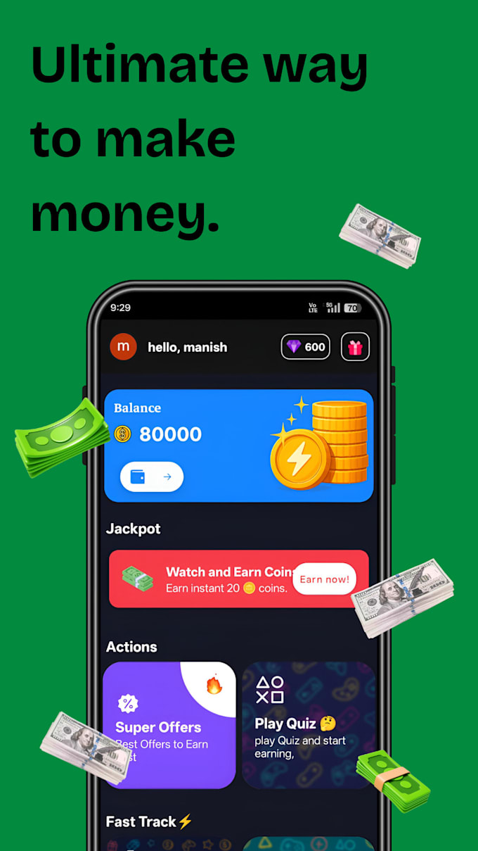 Build an android earning app by John_syro | Fiverr