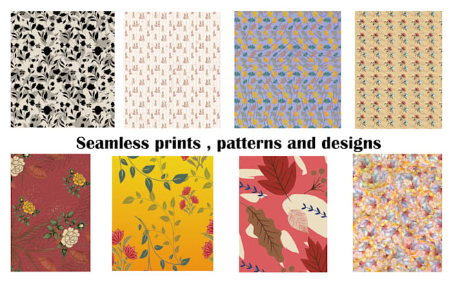 Design digital textile prints and patterns by Imayeshaasif12 | Fiverr