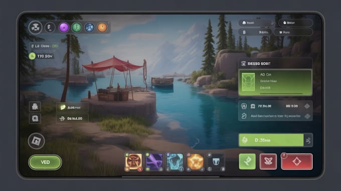 Design aaa quality assets game ui ux, graphics art hud assets for your ...