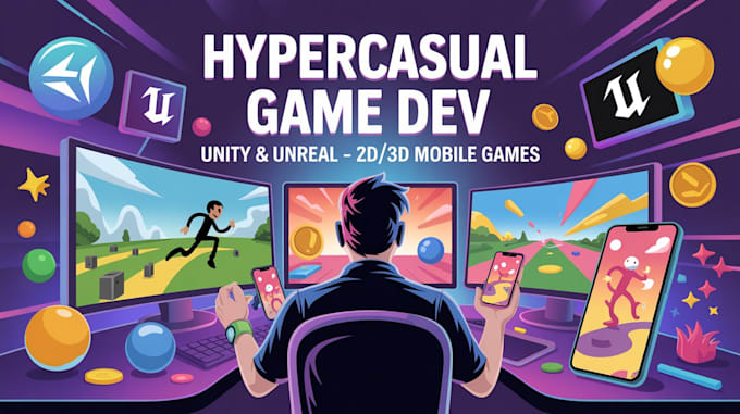 Develop hypercasual game in unity 2d 3d game with unreal engine mobile game by Bol_emma | Fiverr