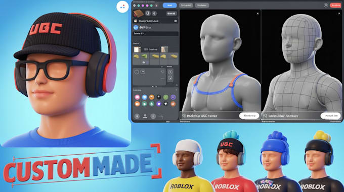 Create roblox ugc accessories and wearable 3d models by Aimuvi | Fiverr