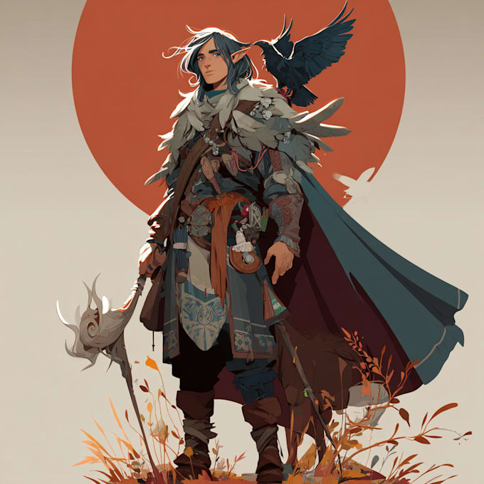 Make your fantasy dnd character illustration by Marelotgie | Fiverr