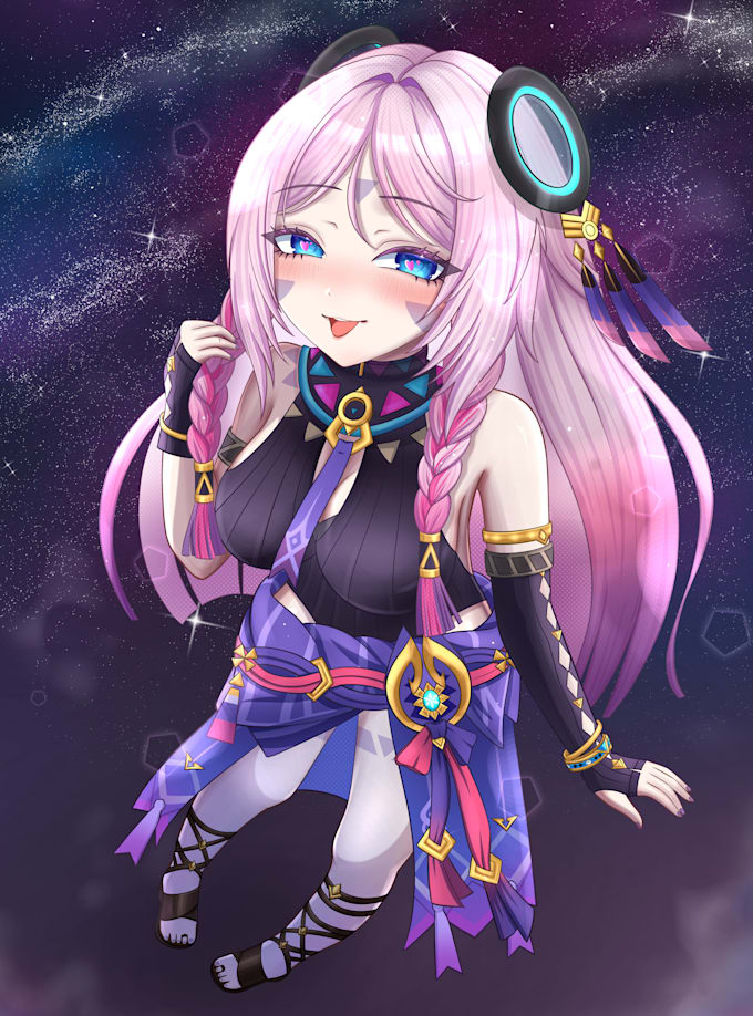 Draw anime art illustration, fanart, oc, pfp for vtuber or character ...
