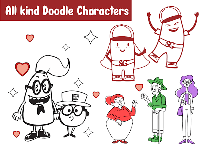 Do doodle illustration, custom doodle art and sticker designs by ...