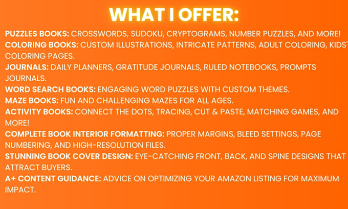 Design kdp book interiors puzzles activity book and journals and cover ...