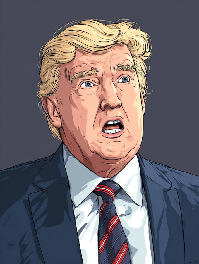 Draw political cartoons illustrations by Arturberger | Fiverr