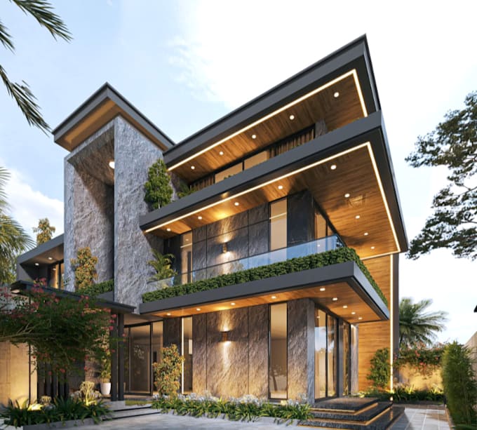 Create stunning exterior render in revit and sketchup by Archiwaz | Fiverr