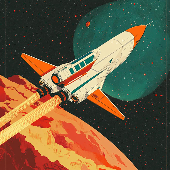 Draw spaceship concept art or design a starship or sci fi by Oldaraimur ...