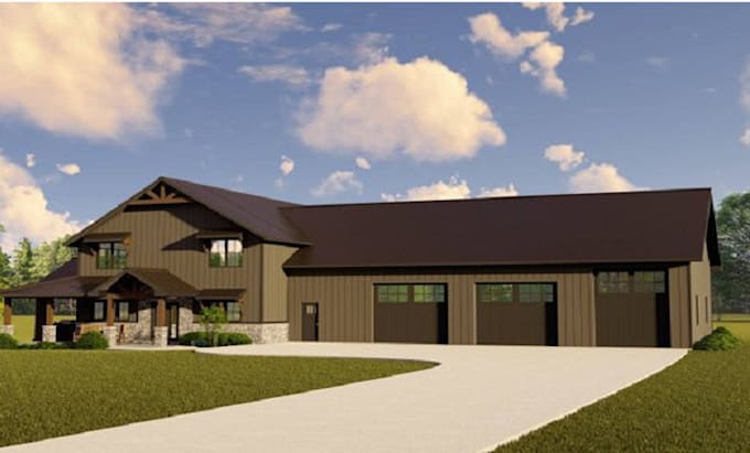 Create custom barn dominium and pole barn floor plans with 2d and 3d ...