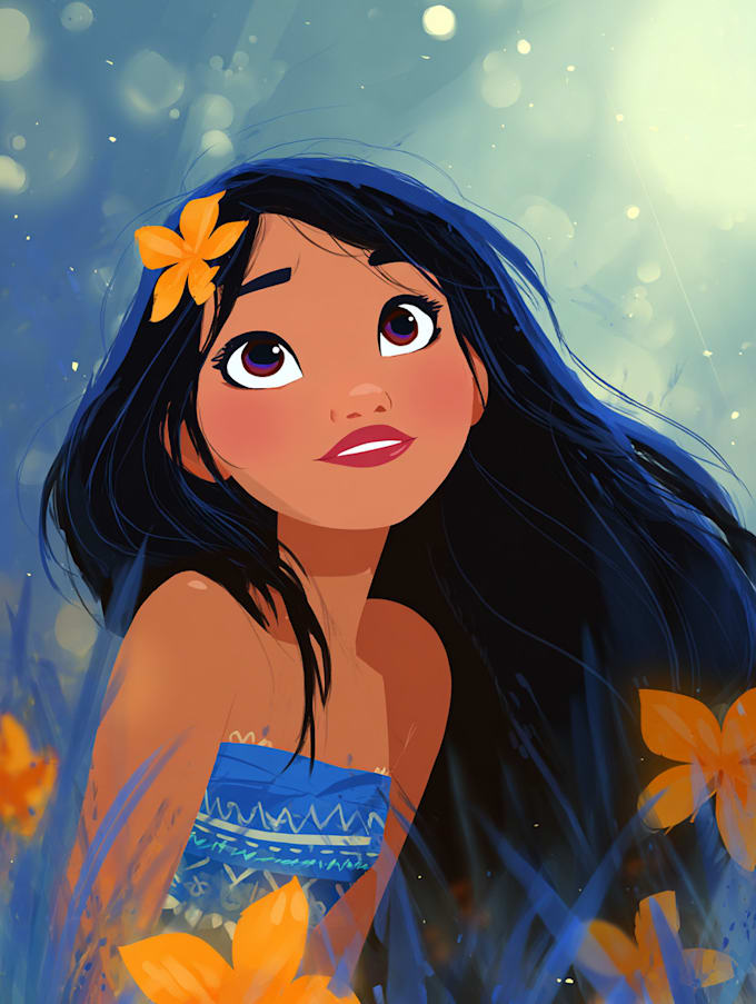 Draw a portrait in semi realism disney cartoon style by Skymelton55 ...
