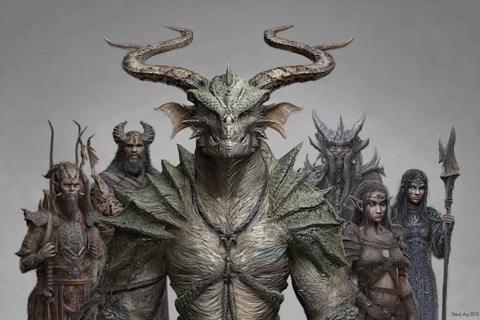 Draw dnd art, fantasy character, creature, and dnd party by ...