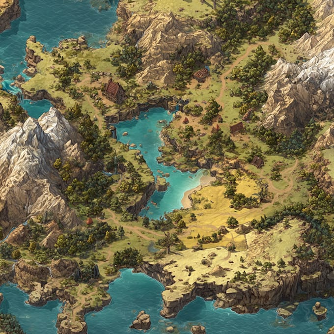 Create a fantasy atlas map, vector world map by Dananassa | Fiverr