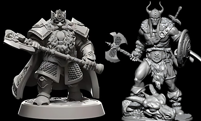 Sculpt warhammer 40k miniature 3d model dnd tabletop 3d figurine for 3d ...