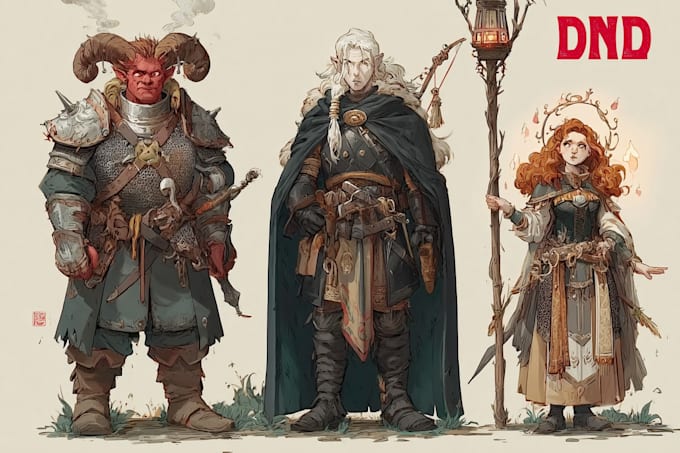 Draw dnd character art, fantasy illustration or concept art by ...