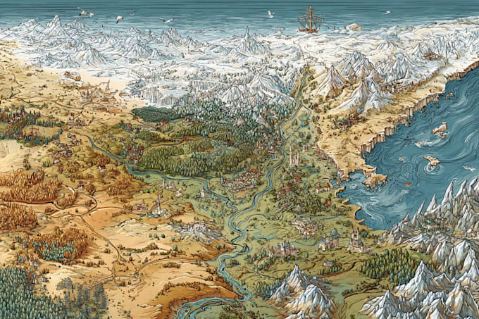 Draw your fantasy map by Desmondough | Fiverr