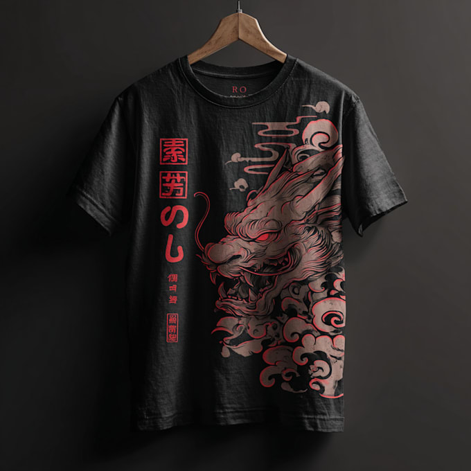 Draw japanese t shirt design apparel illustration by Mirandaasillas ...