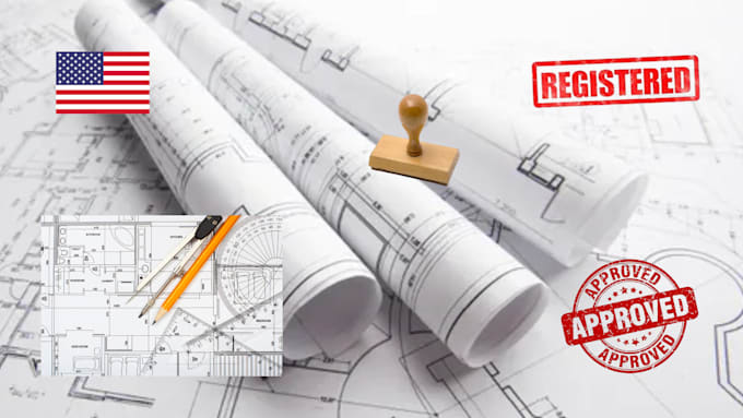 Review stamp architectural structural engineering floor plan mep permit ...