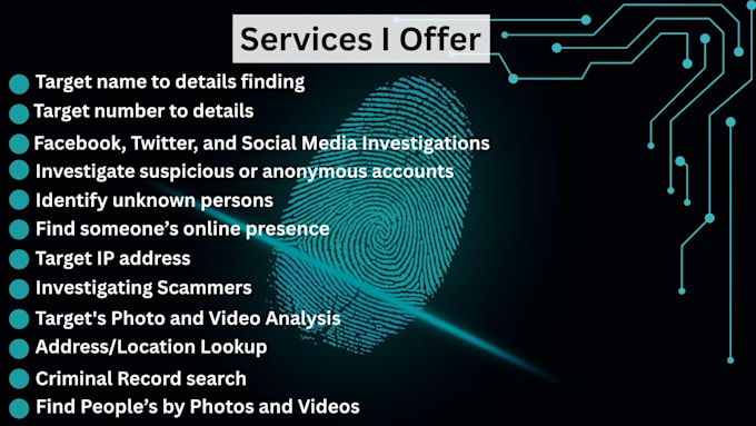 Do osint investigation, background check,find someone by Fazlayrabbi112 | Fiverr