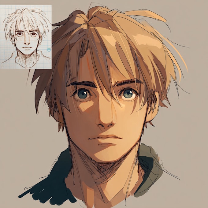 Draw anime character design or reference sheet by Kamnikan | Fiverr