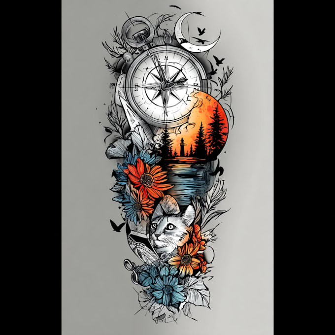 Create a unique and custom tattoo design by Lizellemeu | Fiverr