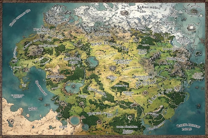Do map illustration map design fantasy map maker cartography city map ...