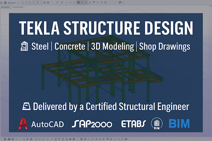 Do tekla structure design, steel detailing, and 3d structural modeling by Frank_gehry22 | Fiverr