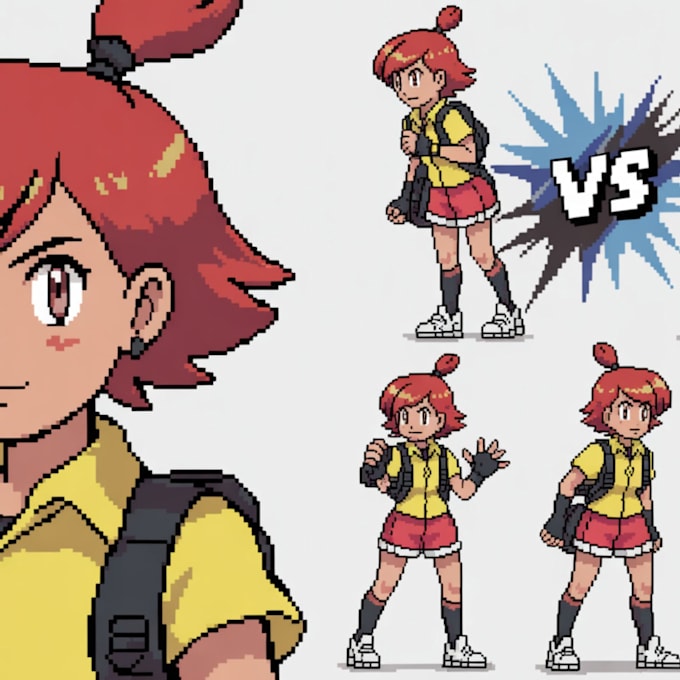 Make trainer sprite for pokemon and fakemon by Bigsamuel_ola | Fiverr