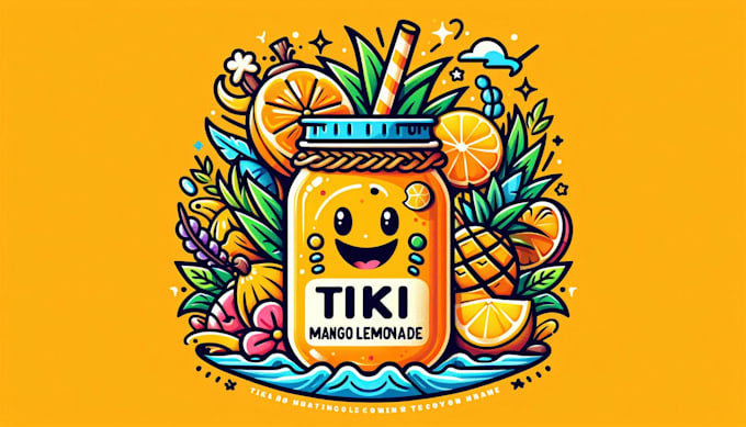 Design eye catchy tiki mango lemonade logo with my own creative ...
