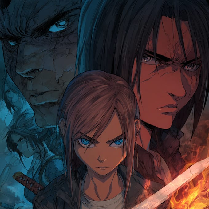 Do anime manga comic book cover design for you by Petalpopj | Fiverr