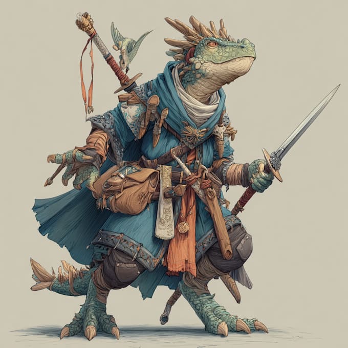 Draw dnd art, fantasy character, creature, and dnd party by Blemibou ...