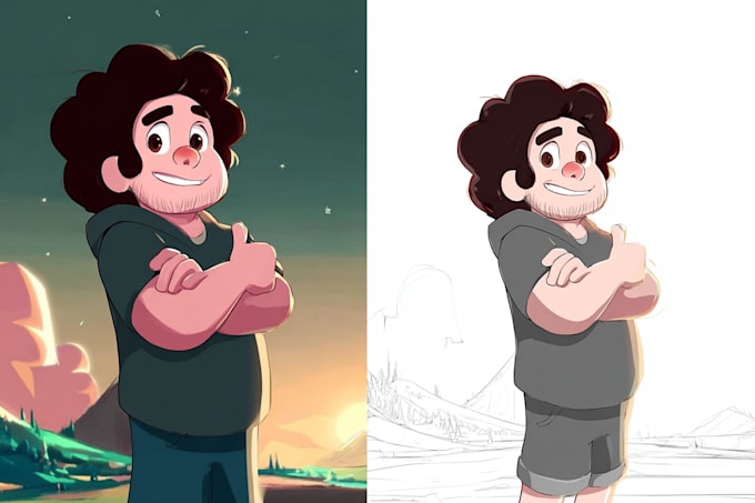Draw cartoon portrait in steven universe cartoon style by Dunawoerd ...
