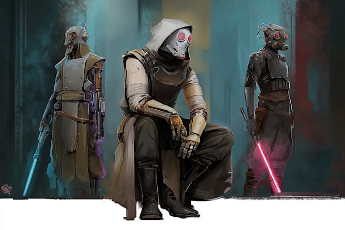 Draw your star wars sci fi character art by Genevys | Fiverr