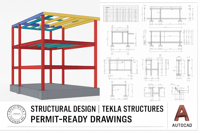 Do tekla structure design, steel detailing, fabrication drawings, shop ...