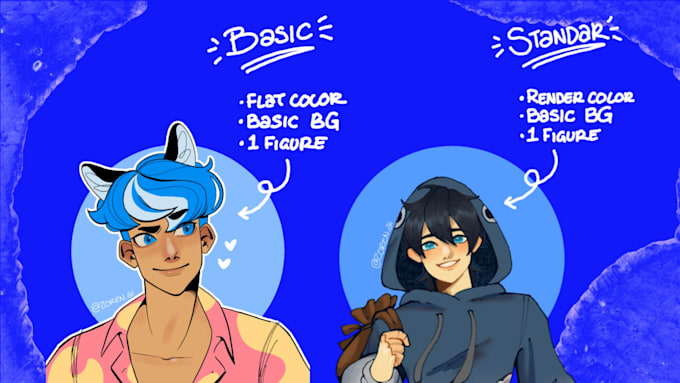 Draw your fav anime, oc, portrait pfp by Zoren_psd | Fiverr