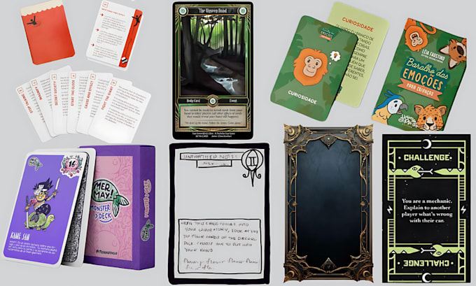 Custom playing card design card game design board game design card ...