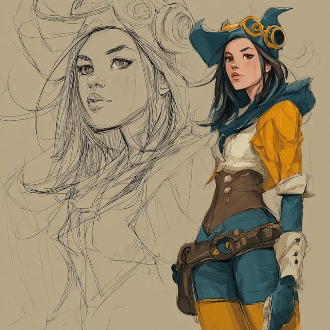Draw and design your comic character by Hakialio | Fiverr