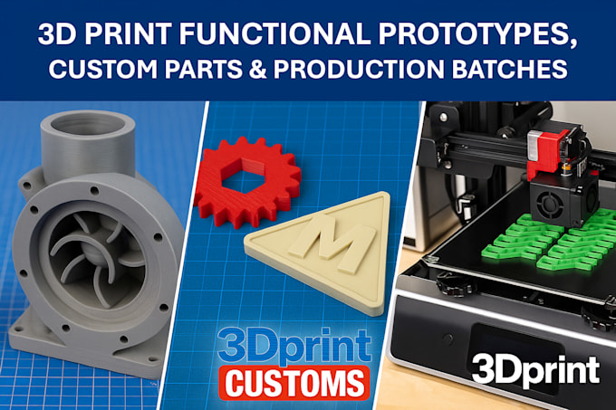 3d print and ship custom parts, functional prototypes and 3d artistic ...