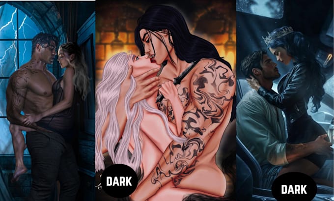 Nsfw mafia dark fiction romance shifter fantasy spicy novel book cover art smut by Jeremy_shonen ...