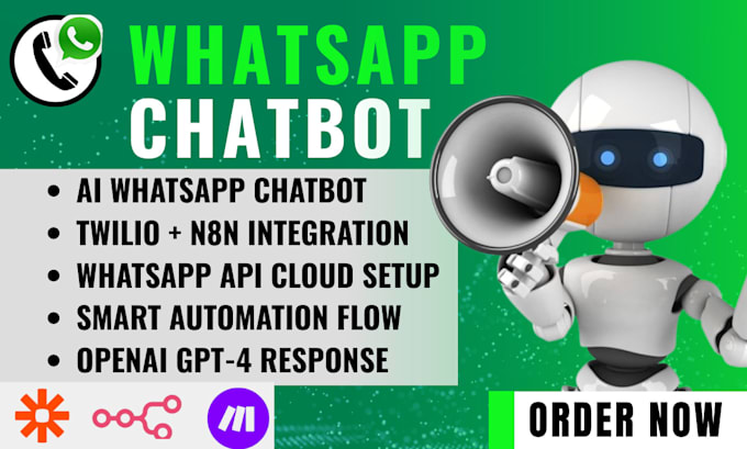 N8n ai whatsapp chatbot sms twilio, openai, n8n, whatsapp cloud api ...