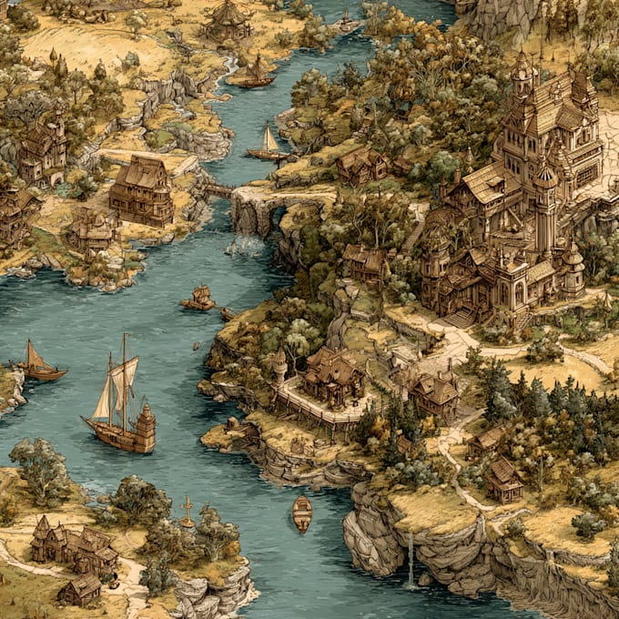 Create fantasy map illustration for dnd by Jessearper59 | Fiverr