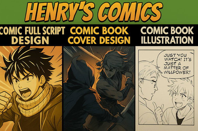 Draw your comic strip write your comic script design your comic book ...