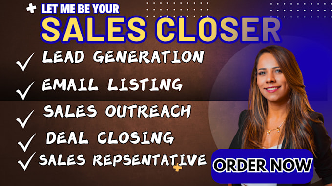 Be your salesperson sales representative high ticket lead agent sales closer by Purple_sales ...