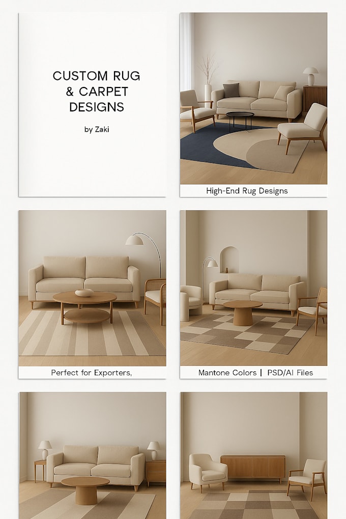 Bespoke rug and carpet pattern designs by Zaki_the_design | Fiverr