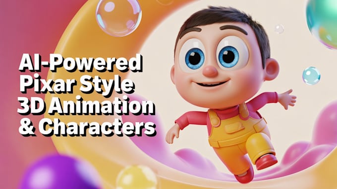 Create advanced ai disney pixar style 3d cartoon characters and ...