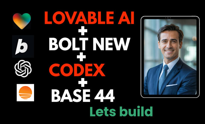 Build a lovable ai web app using boltnew, base44, or openai codex by Alex_ray0 | Fiverr