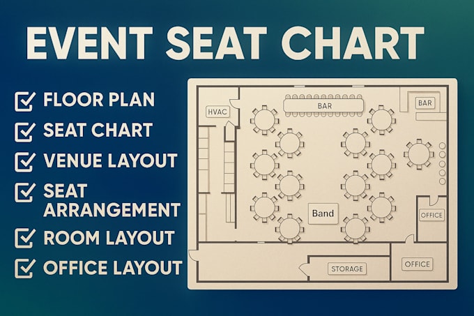 Design event seating charts, floor plans, restaurant layouts and vip ...