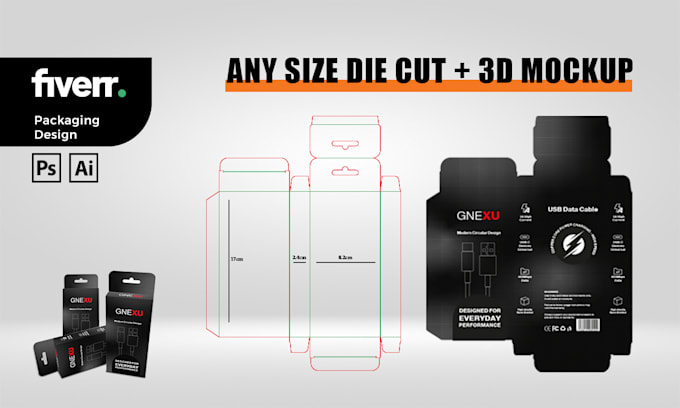 Create custom die cut dieline for any box or packaging by Shehab ...