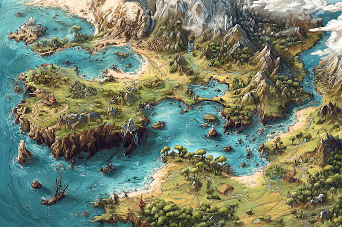 Create your fantasy map, worldmap, battlemap for dnd etc by Mirandagins ...