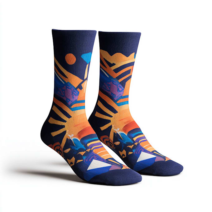 Draw sublimation all type of unique socks design and pattern by ...
