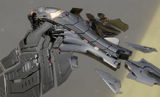 Design starship 3d stl, 3d spaceship model, vehicles, scifi model, 3d ...